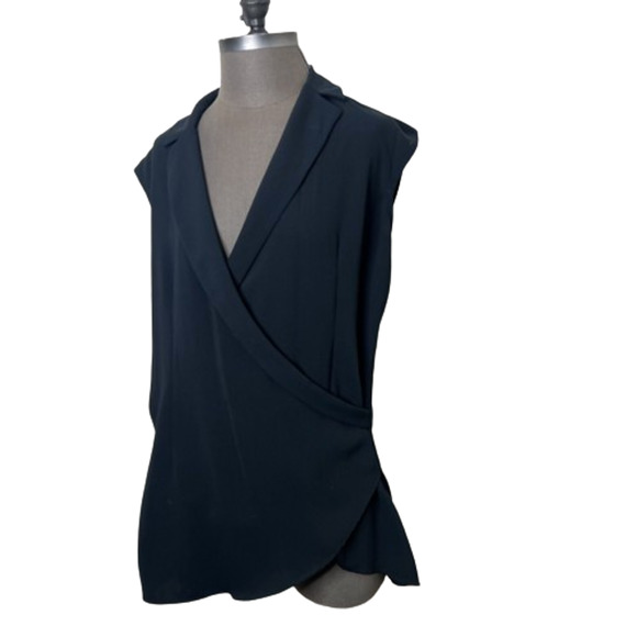 CAbi | Tops | Cabi Style 757 Origami Draped Crossover Black Top Career ...